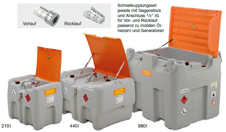CEMO DT Mobil Easy Generatortank 440 Liter - 11377